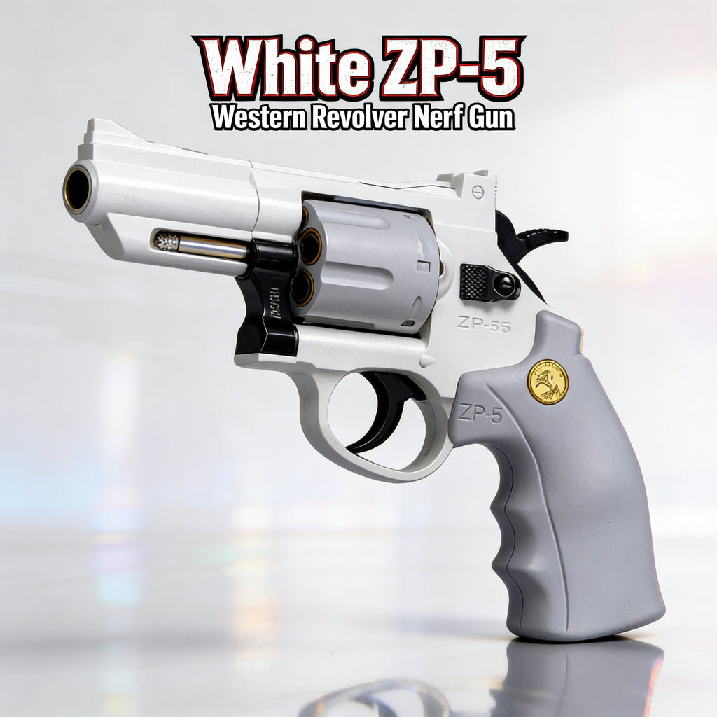 White ZP-5 Western Revolver Nerf Gun - Nerf Pistol Gun - Rng – rng