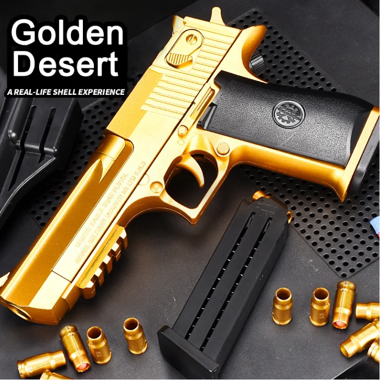Realistic Golden Desert Eagle Pistol Nerf Guns – rng
