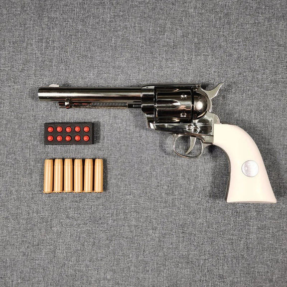 1873 Colt Silver Alloy Nerf Revolver Toy – rng