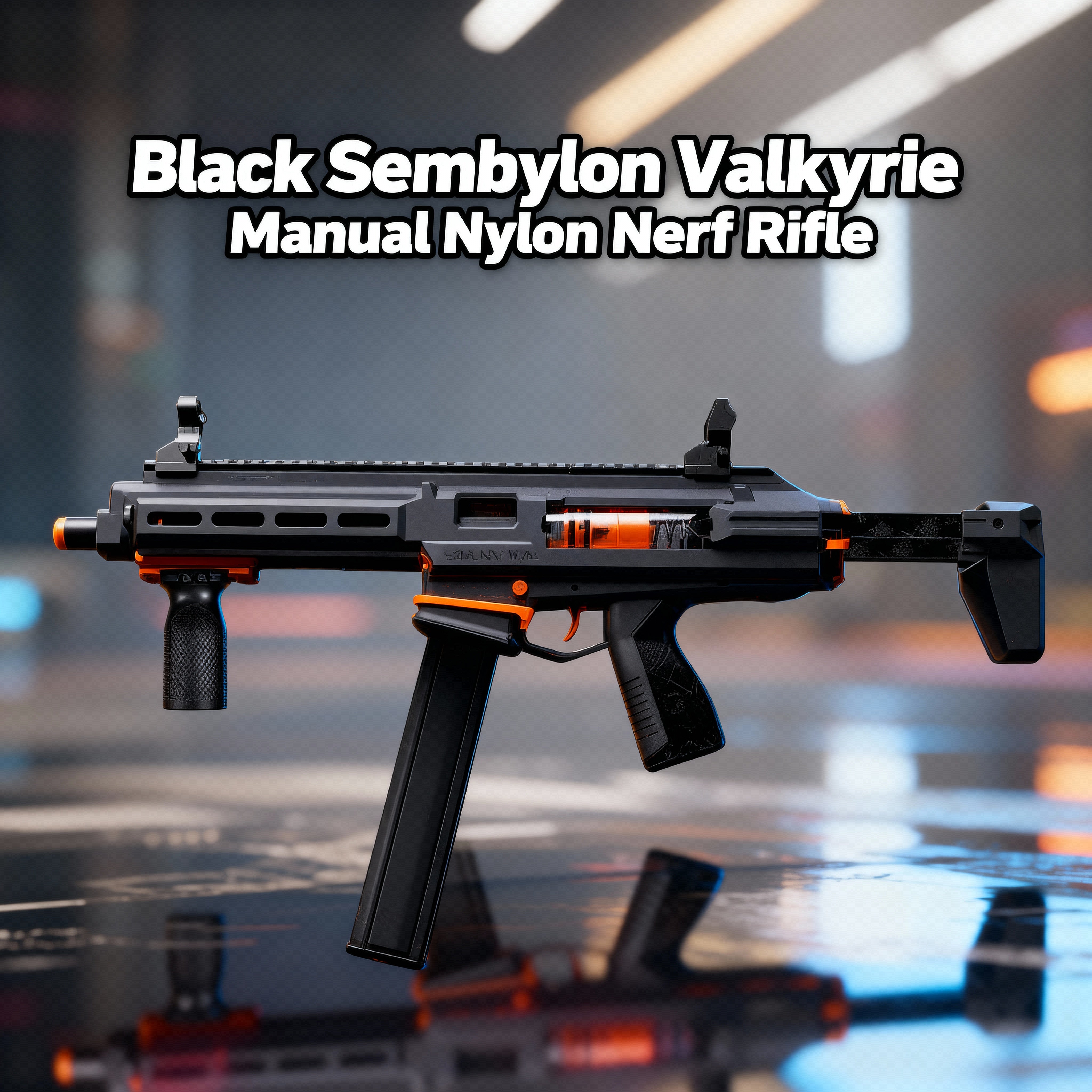 Black Sembylon Valkyrie Manual Nylon Nerf Rifle – rng