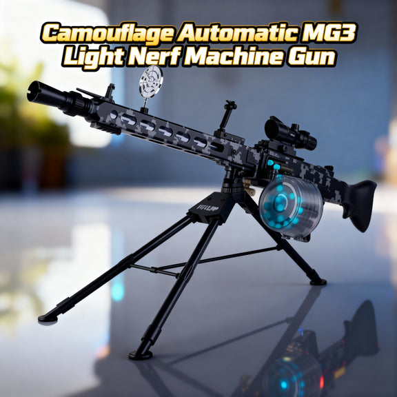Camouflage Automatic MG3 Light Nerf Machine Gun - Nerf Machine Gun ...
