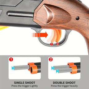 Double-Barreled Shell-Ejecting Gun Nerf Shotgun – rng