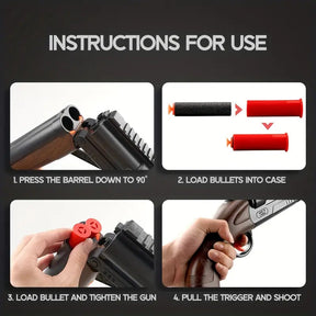 Double-Barreled Shell-Ejecting Gun Nerf Shotgun – rng