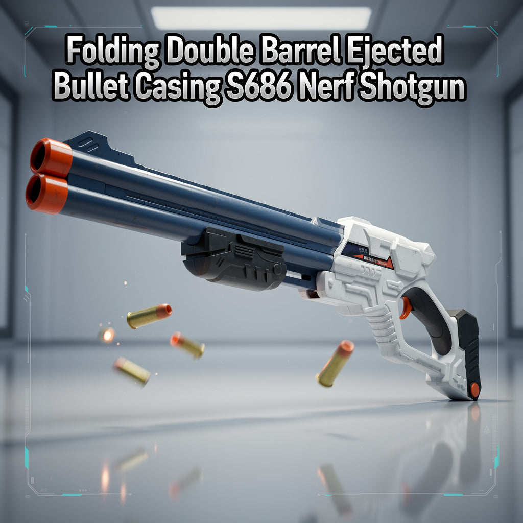 Folding Double Barrel Ejected Bullet Casing S686 Nerf Shotgun - Nerf ...