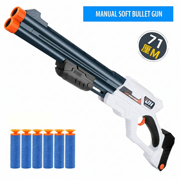 Folding Double Barrel Ejected Bullet Casing S686 Nerf Shotgun - Nerf ...