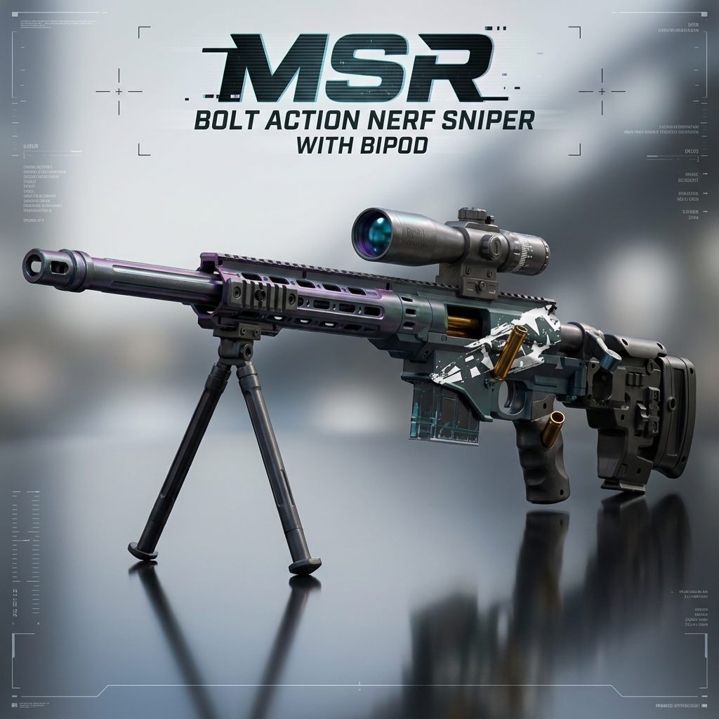 MSR Bolt Action Nerf Sniper With Bipod – rng