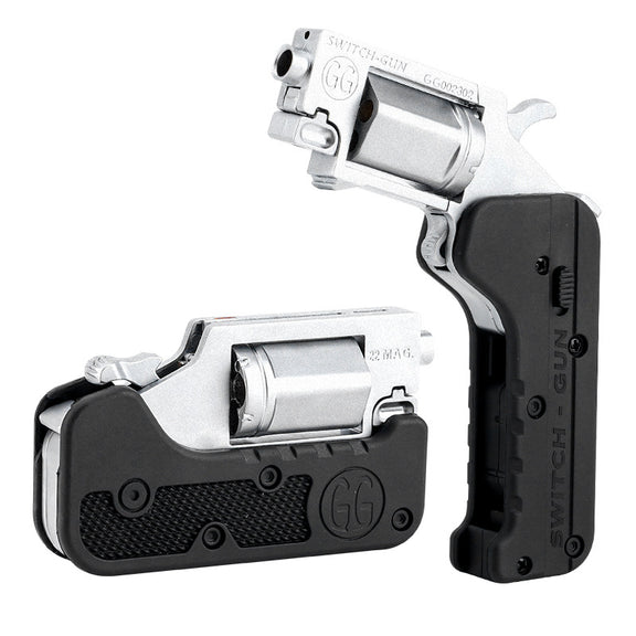 Mini Switch-Gun Metal Revolver - Pocket-Sized Folding Nerf Gun ...