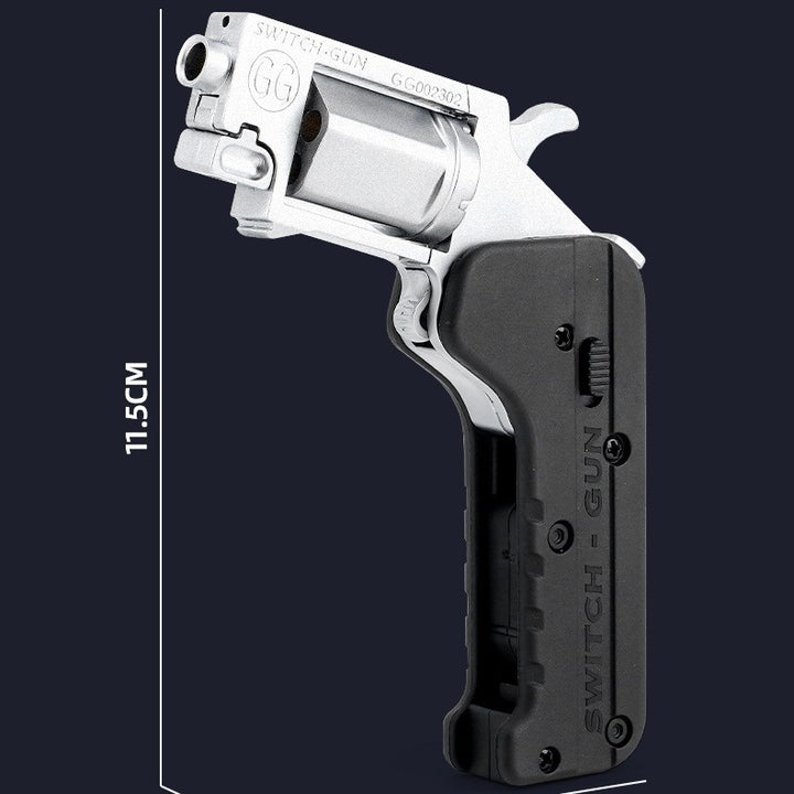 Mini Switch-Gun Metal Revolver - Pocket-Sized Folding Nerf Gun ...