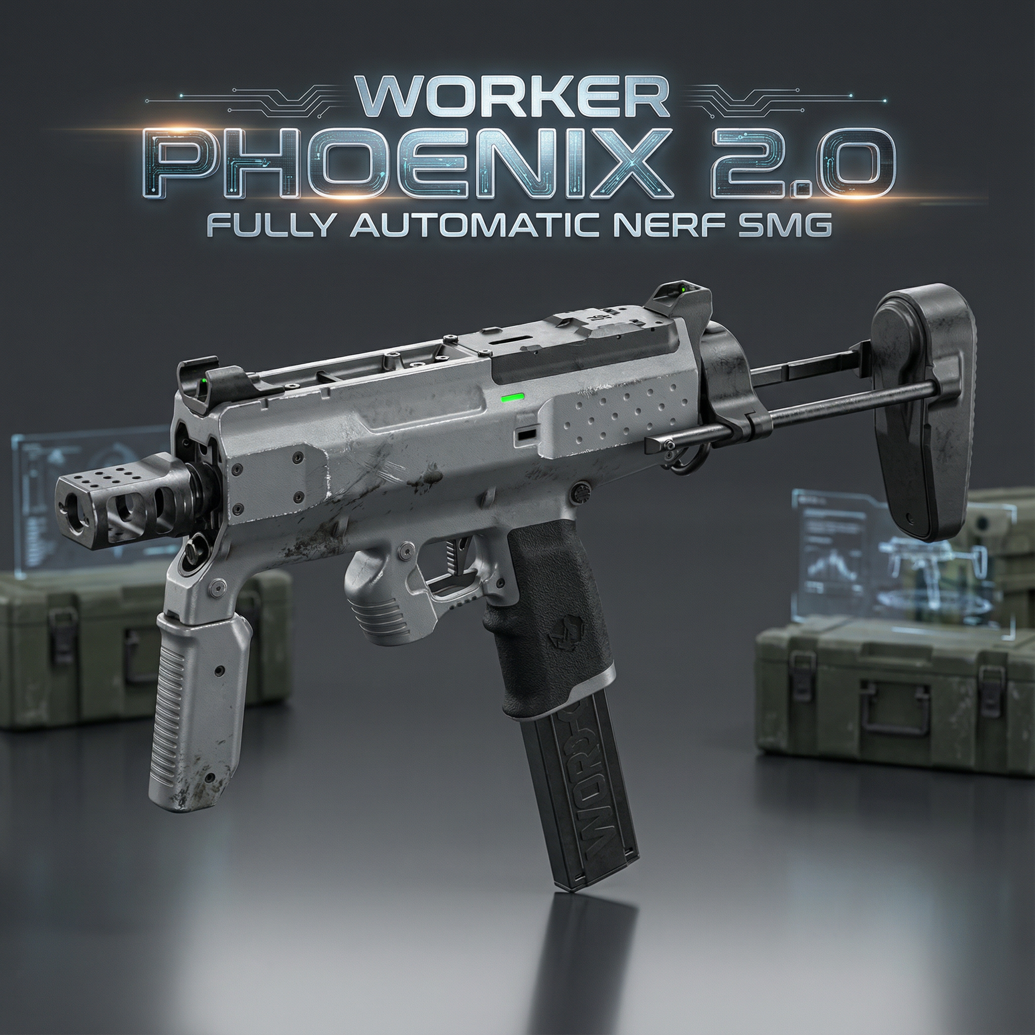 Worker Phoenix 2.0 Fully Automatic Nerf SMG – rng