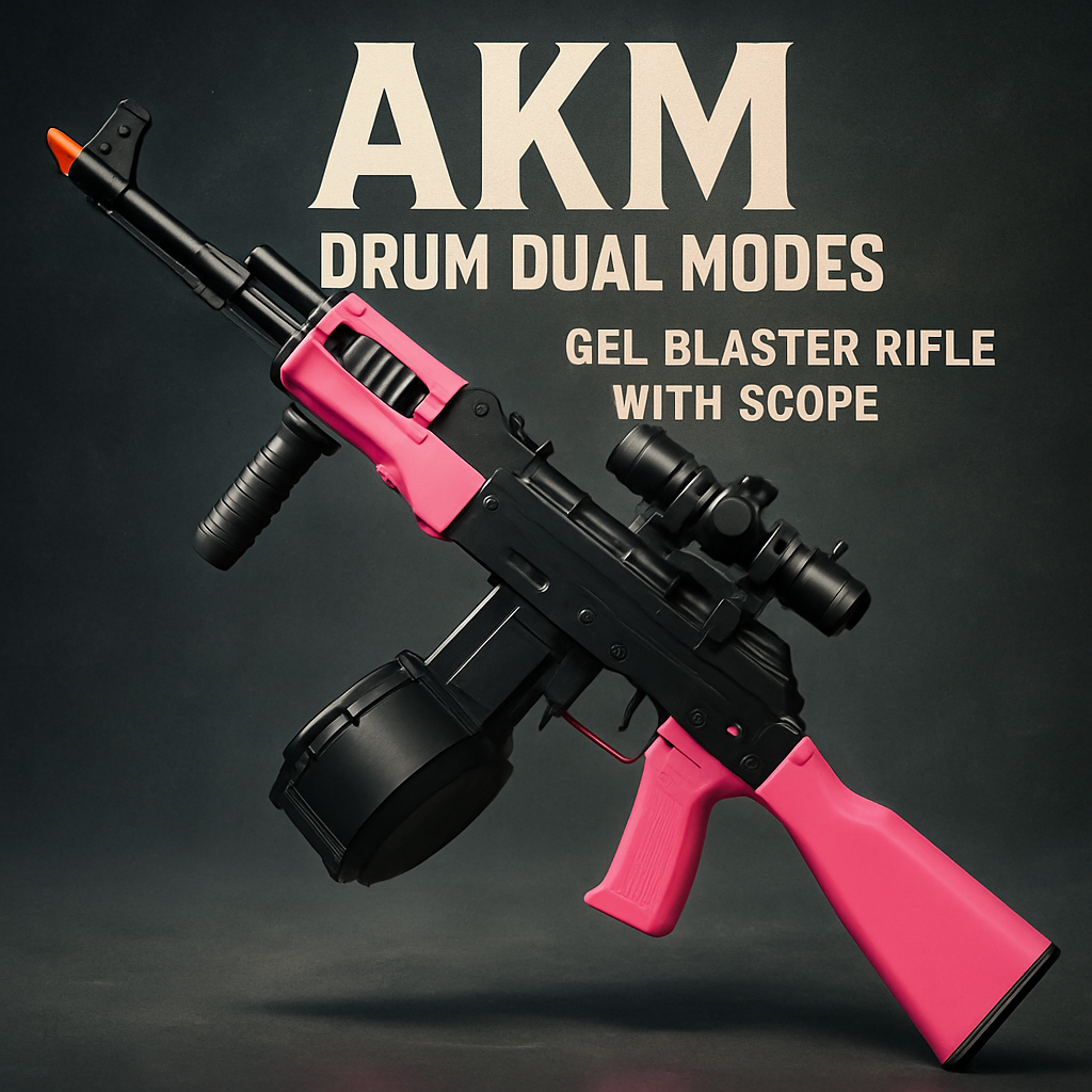 AKM Drum Dual Modes Gel Blaster Rifle With Scope – rng