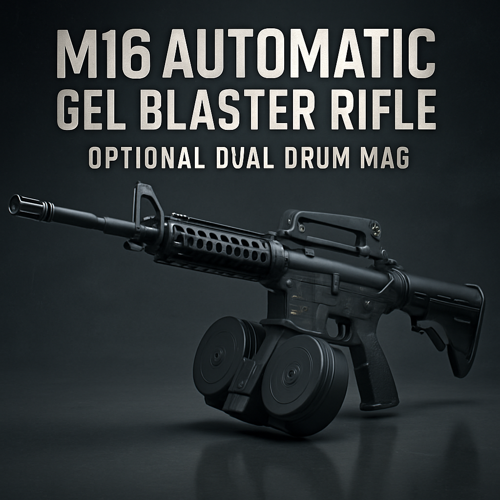 M16 Automatic Gel Blaster Rifle Optional Dual Drum Mag – rng