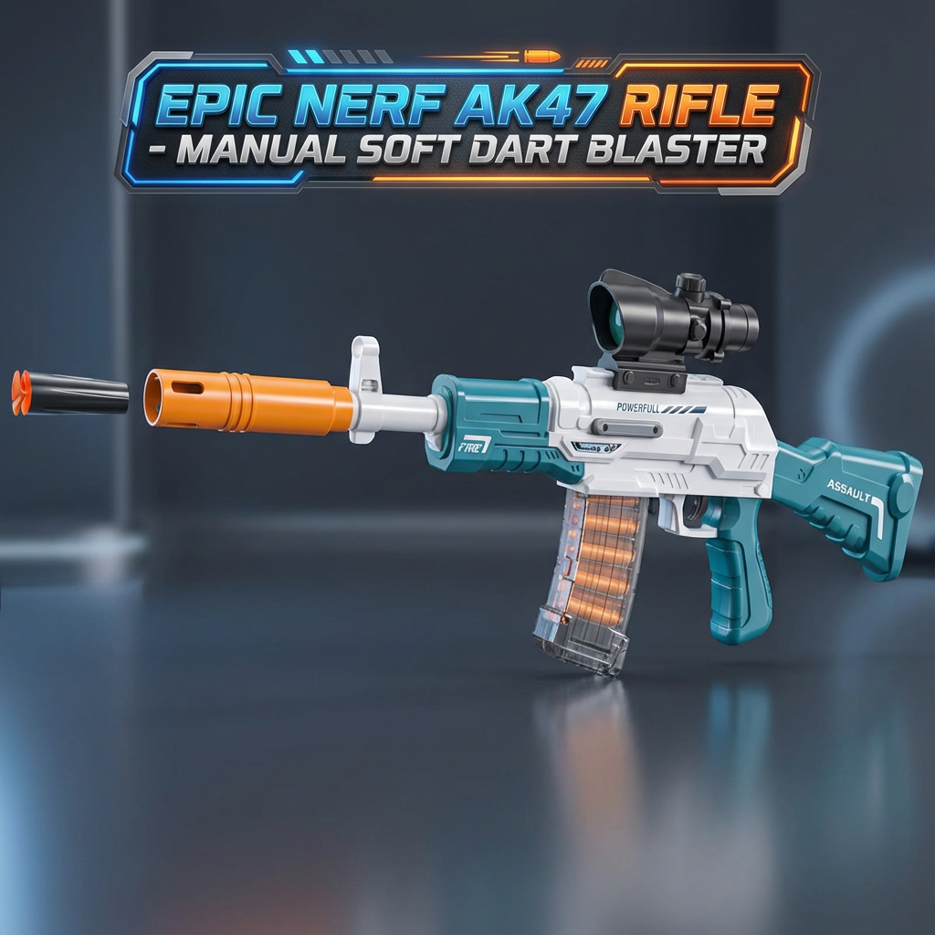 Epic Nerf AK47 Rifle - Manual Soft Dart Blaster – rng