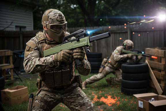 FMG-9 Folding Gel Blaster SMG | Electric Auto Blaster Gun – rng